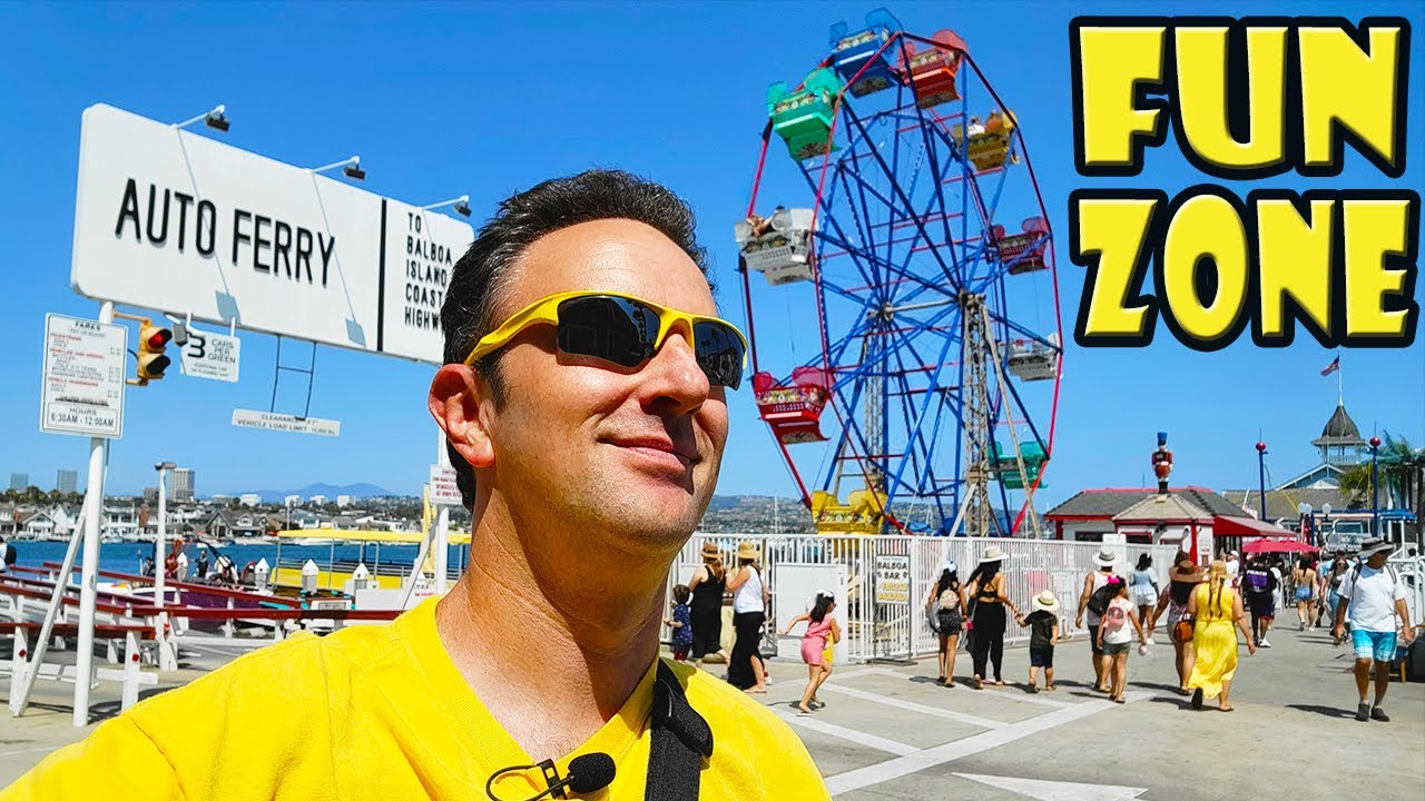 Balboa Fun Zone and Balboa Pier in Newport Beach California - Yellow ...